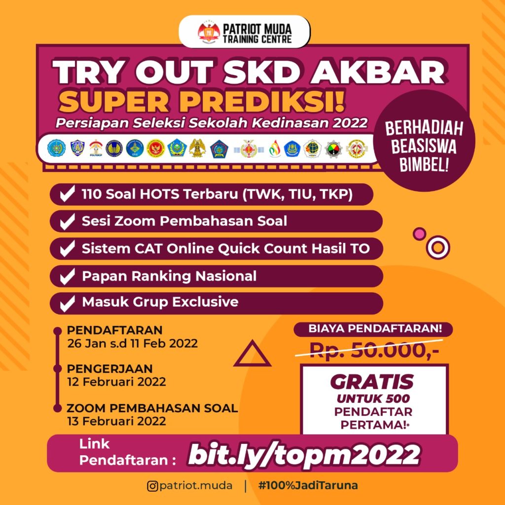 TRY OUT SKD 2022 | Patriot Muda Training Centre